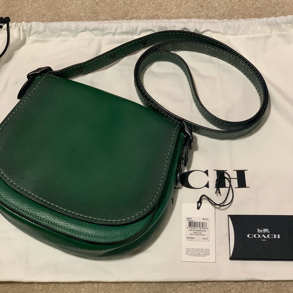 Coach 1941 Cypress Saddle 23 With Snakeskin Trim - Gem